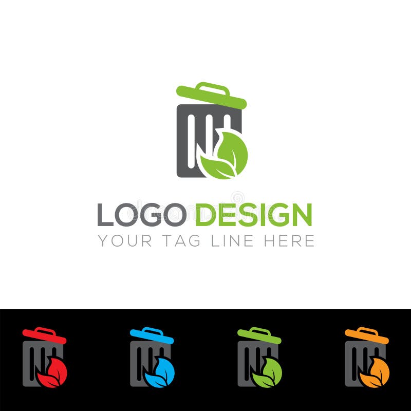 Trash Logo Design with Business Card Template. Elegant Corporate ...