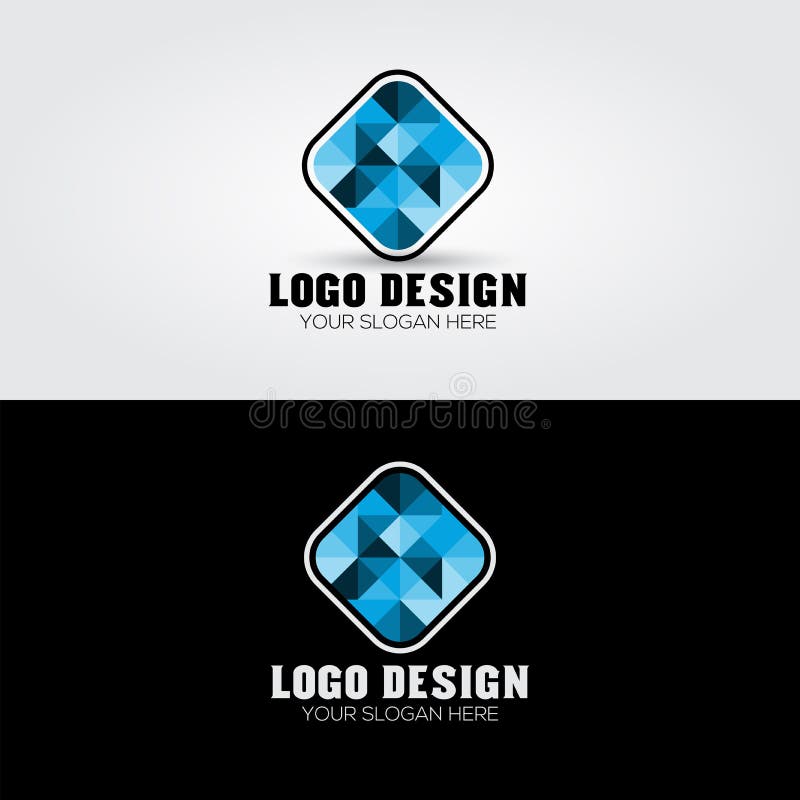 Round Rectangle Logo Multi Color Stock Vector - Illustration of sign ...