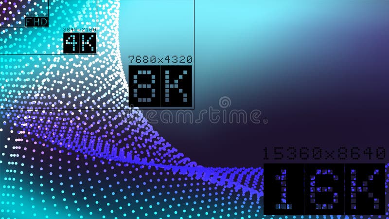 Ultra High Resolution 16k Comparison Mockup Vector Stock Vector ...