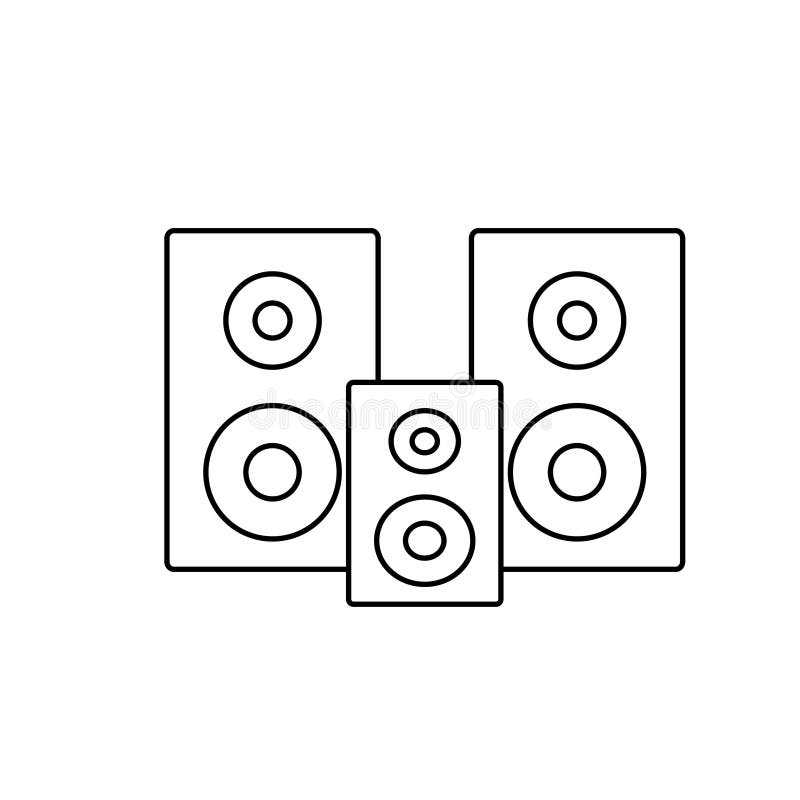 Music Center Icon Digital Blue for Any Design Isolated on White Vector ...