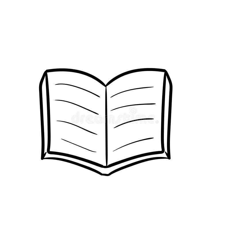 Book Icon Doodle Hand Drawing Stock Illustration - Illustration of ...