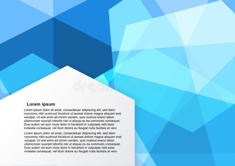 Abstract Geometric Background with Blue Transparent Overlapping ...