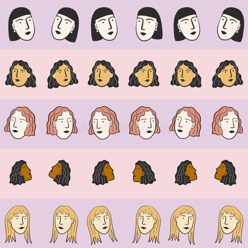 Women Feminism Seamless Repeat Pattern Stock Vector - Illustration of ...
