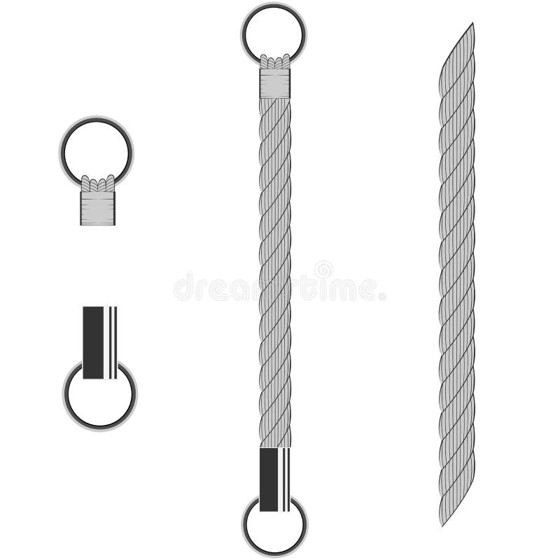 Rope stock vector. Illustration of line, ring, industrial - 155242741
