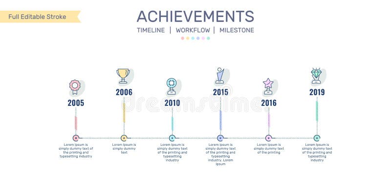 Achievements Infographics, Awards, Trophies, Timeline Infographics ...