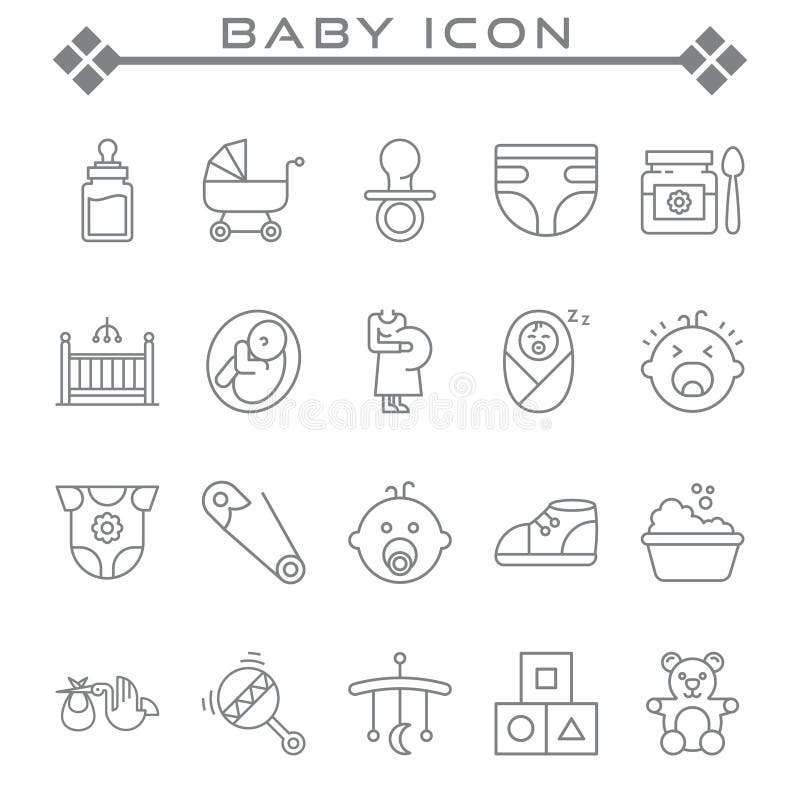 Baby Clothes Collection Outline Stock Illustrations – 1,869 Baby ...