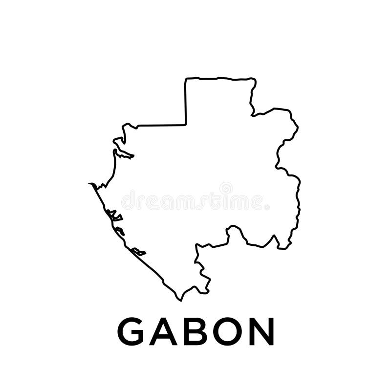 Gabon Map Icon Vector Trendy Stock Vector - Illustration of clean ...