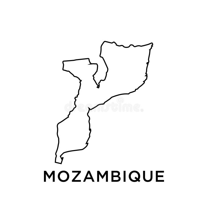 Mozambique Map Icon Vector Trendy Stock Vector - Illustration of ...