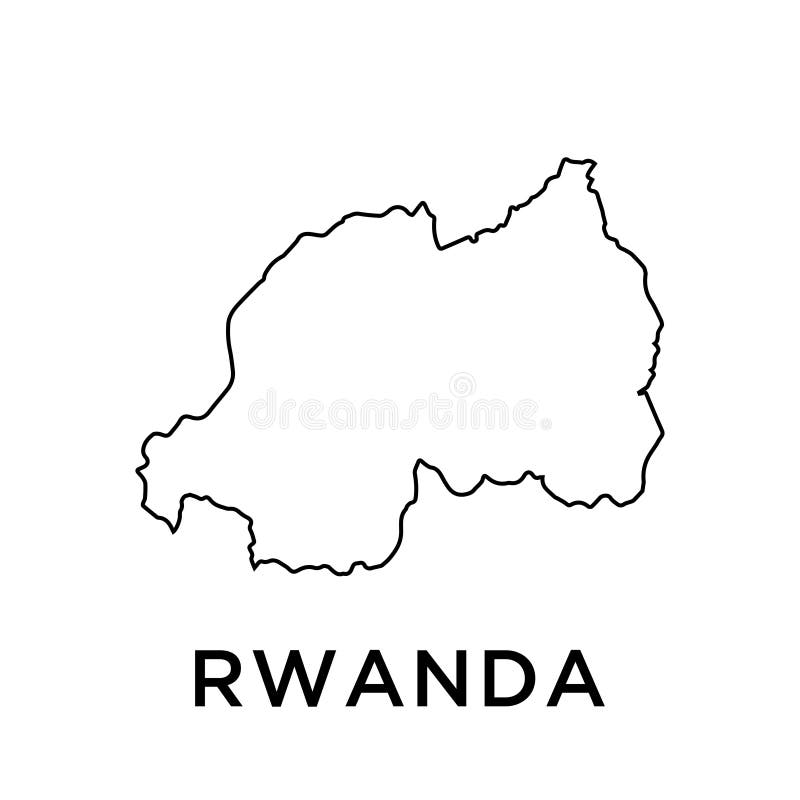 Rwanda Map Icon Vector Trendy Stock Vector - Illustration of geographic ...