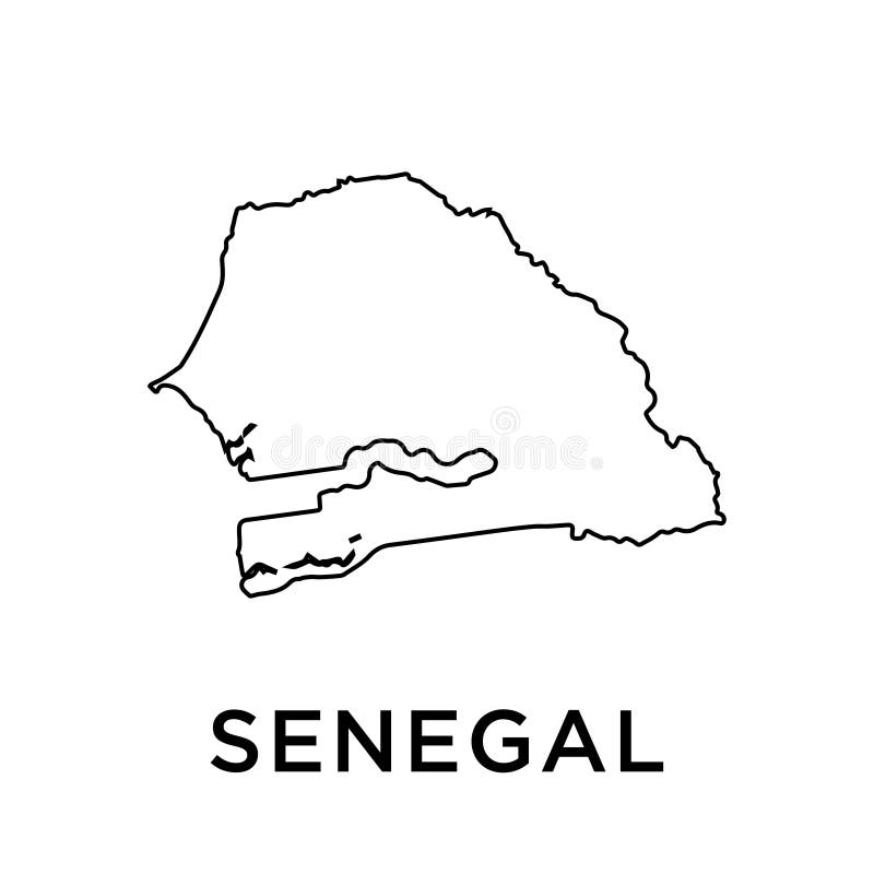 Senegal Map Icon Vector Trendy Stock Vector - Illustration of interface ...