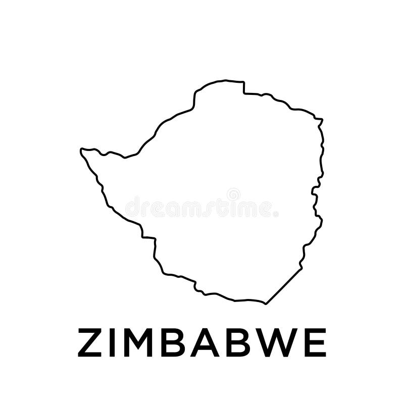 Zimbabwe Map Icon Vector Trendy Stock Vector - Illustration of area ...