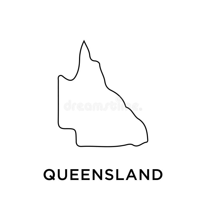 Queensland Map Icon Vector Trendy Stock Vector - Illustration of ...