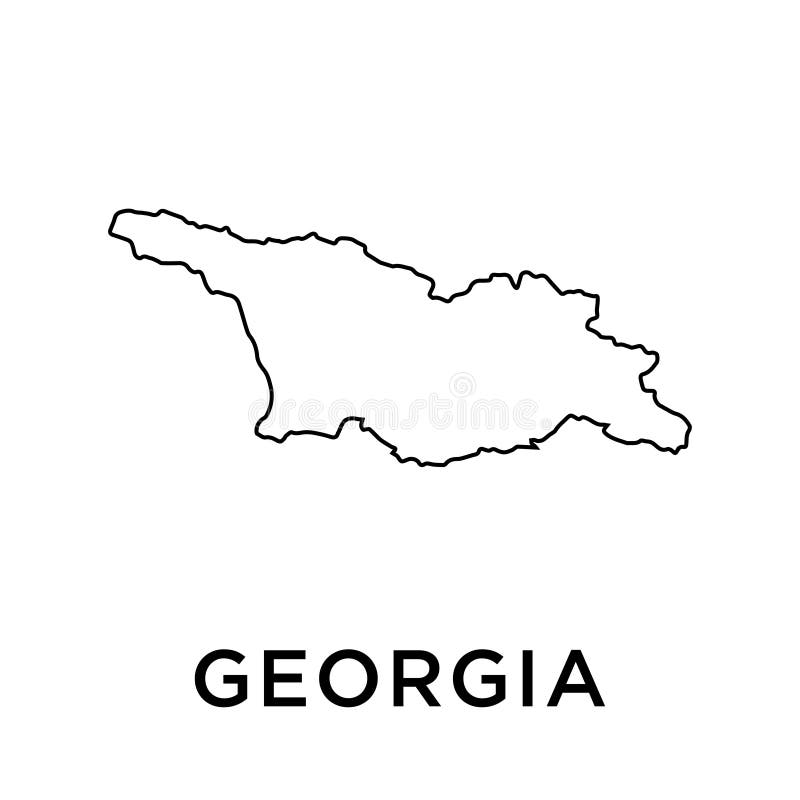 Georgia Map Icon Vector Trendy Stock Vector - Illustration of classic ...