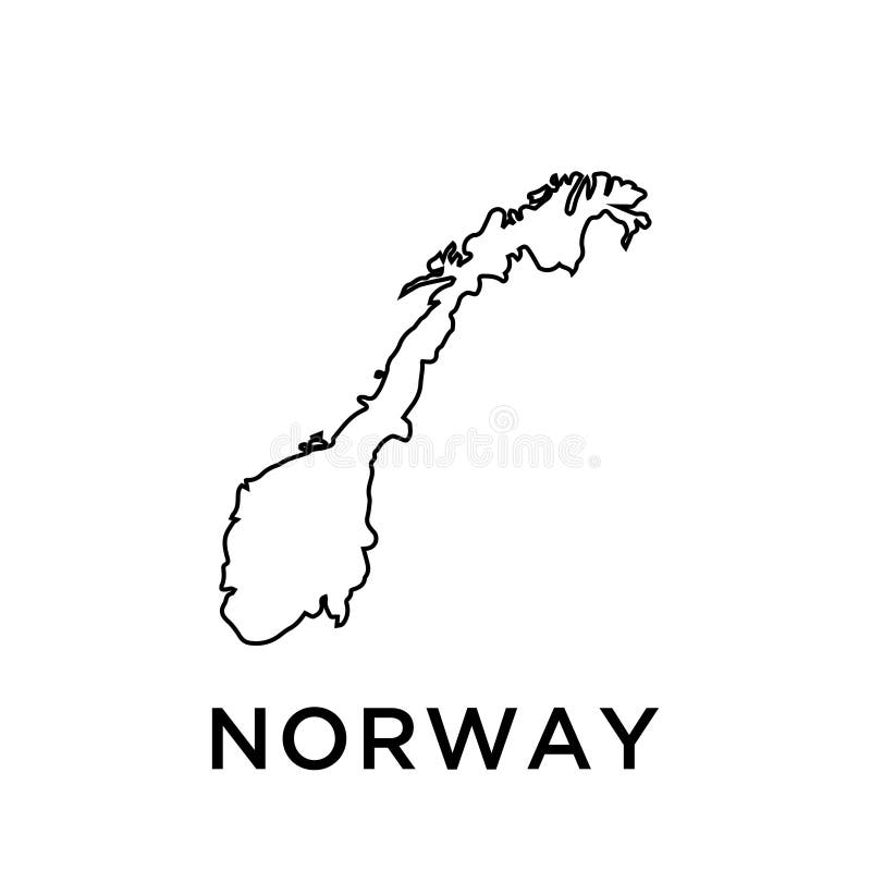 Norway Map Icon Vector Trendy Stock Vector - Illustration of ...