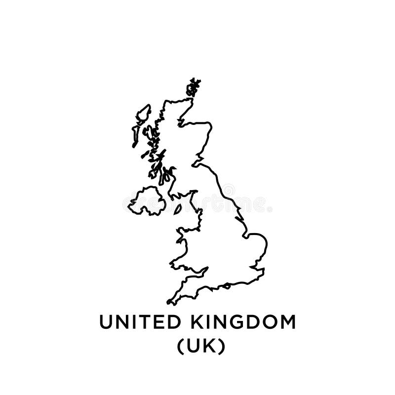 United Kingdom UK Map Icon Trendy Stock Vector - Illustration of border ...
