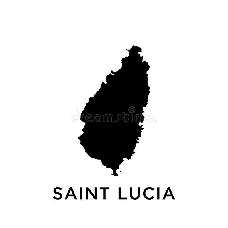 Saint Lucia Map Icon Vector Trendy Stock Vector - Illustration of ...