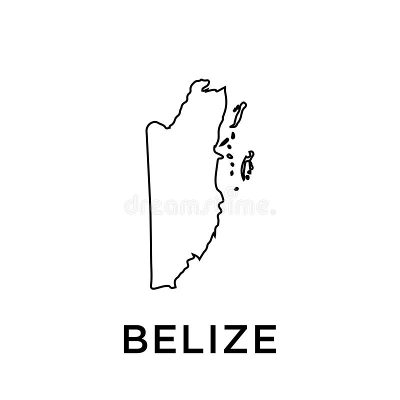 Belize Map Icon Vector Trendy Stock Vector - Illustration of belize ...