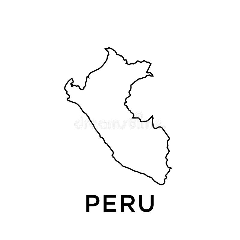 Peru Map Icon Vector Trendy Stock Vector - Illustration of border ...