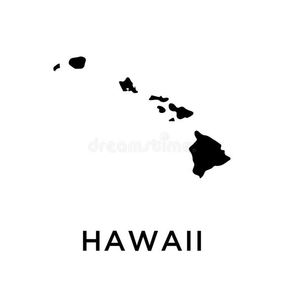 Hawaii Map Icon Vector Trendy Stock Vector - Illustration of concept ...