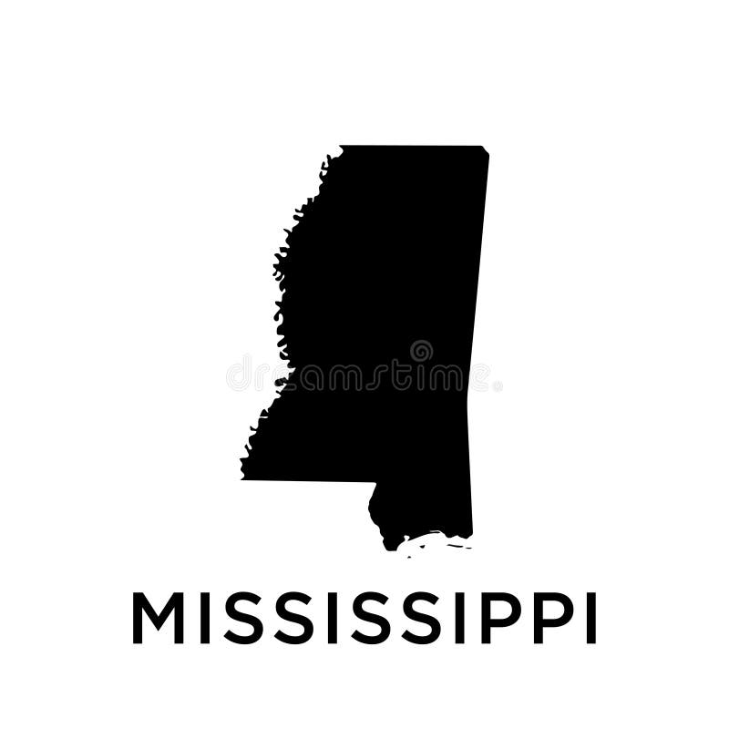 Mississippi Map Icon Vector Trendy Stock Vector - Illustration of ...