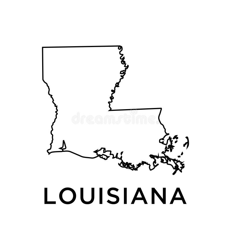 Louisiana Map Icon Vector Trendy Stock Vector - Illustration of baton ...