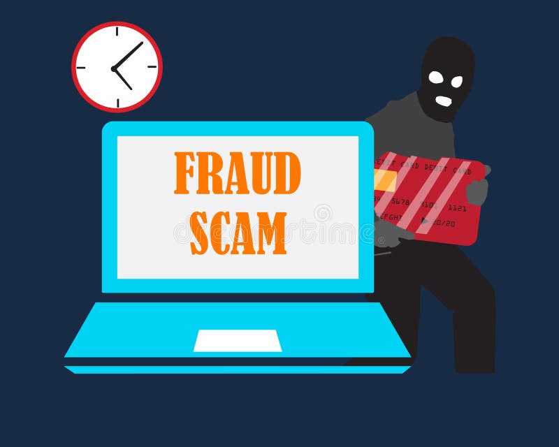 Internet Fraud, Online Scams Stock Illustration - Illustration of ...