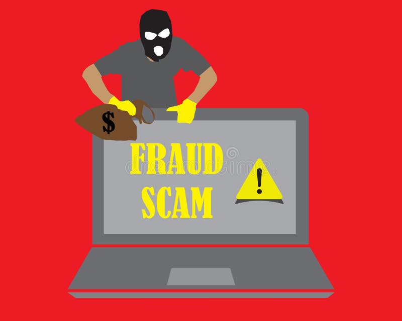 Fraud and scam alert stock vector. Illustration of covid - 183694434