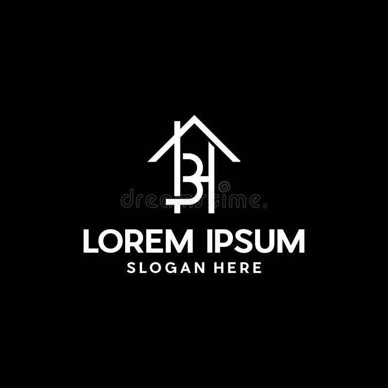 Letter BH Home Real Estate Monogram Business Logo Stock Vector ...