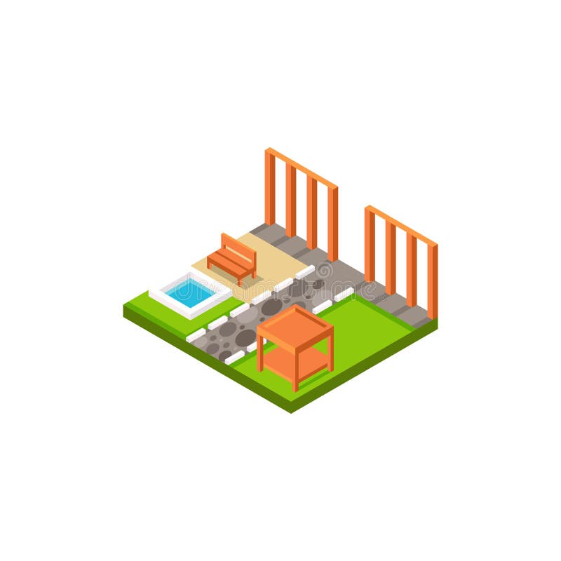 Park Isometric 3d Nature Landscaping Modern Logo Stock Vector ...