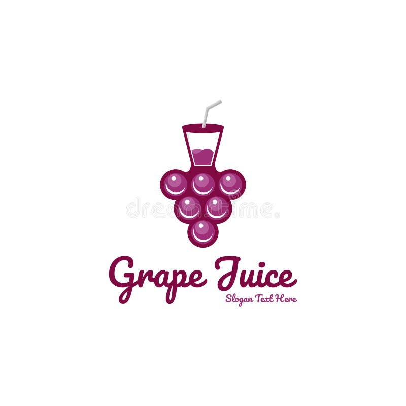 Grape Juice Ripple Nature Freshness Ecology Logo Stock Illustration ...