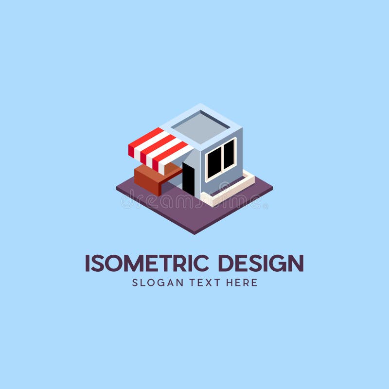 Building Store Isometric 3d Architecture Modern Business Logo Stock ...