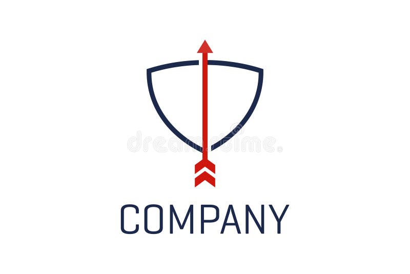 Shield and arrow concept stock vector. Illustration of focus - 198231229