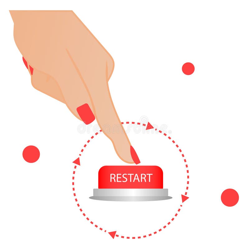 Restart Button Vector Illustration Concept. Stock Vector - Illustration ...