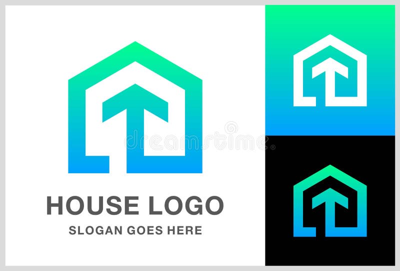 House Arrow Logo Architecture Editable Vector Design Template Stock ...