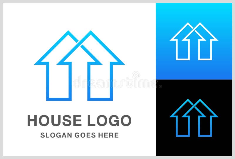 House Arrow Logo Architecture Editable Vector Design Template Stock ...