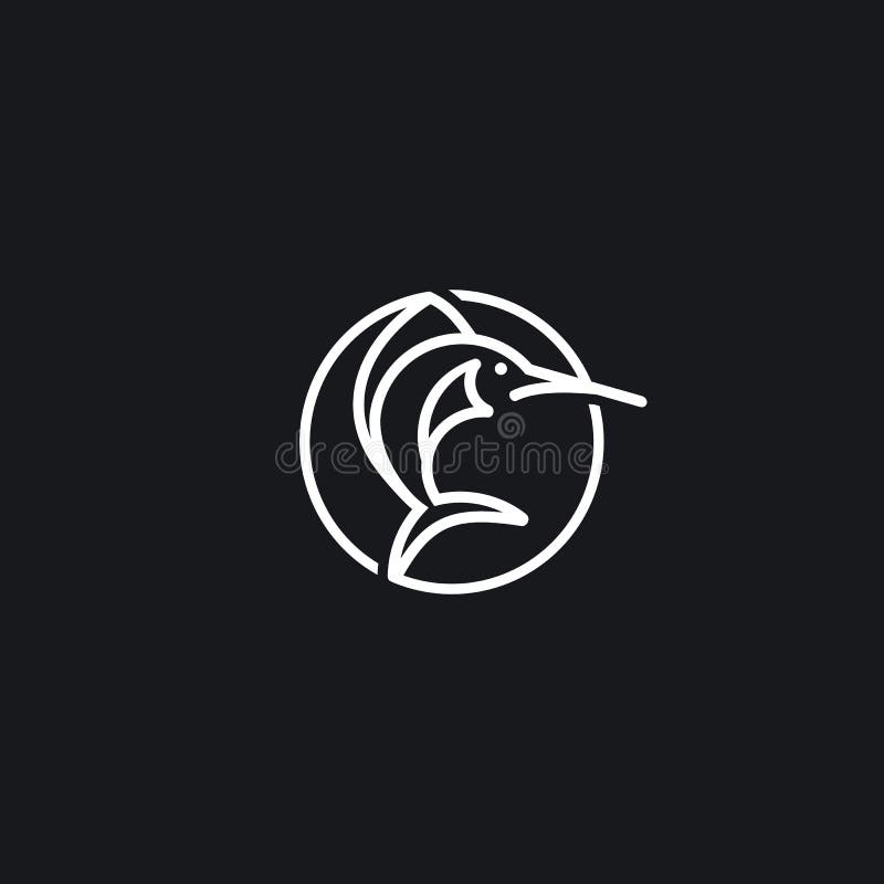 Marlin Logo Vector Icon Line Outline Illustration Stock Vector ...