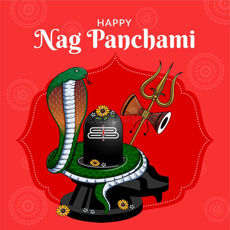 Happy Nag Punchami of Banner Design Stock Vector - Illustration of ...