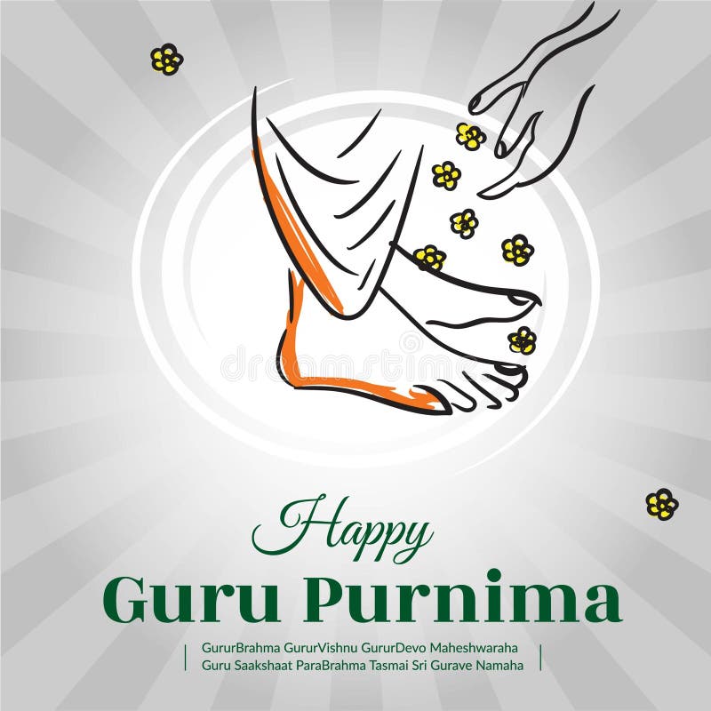 Happy Guru Purnima of Banner Design Stock Vector - Illustration of male ...