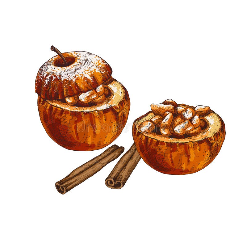 Cinnamon Apples Stock Illustrations – 501 Cinnamon Apples Stock ...