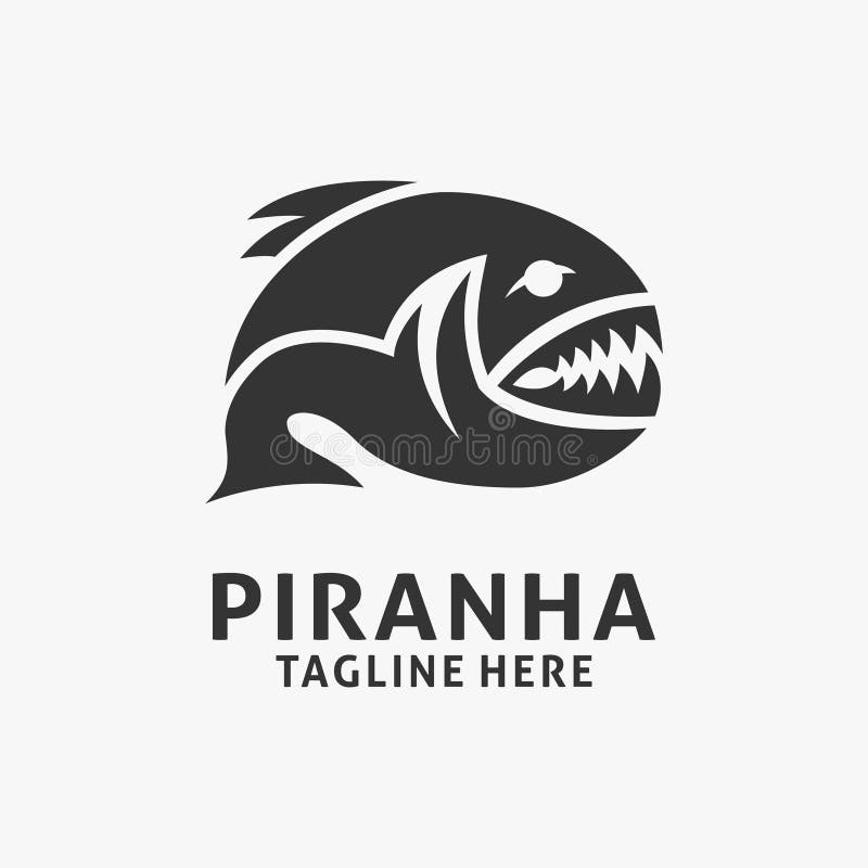 Piranha logo design stock vector. Illustration of ideas - 236456623