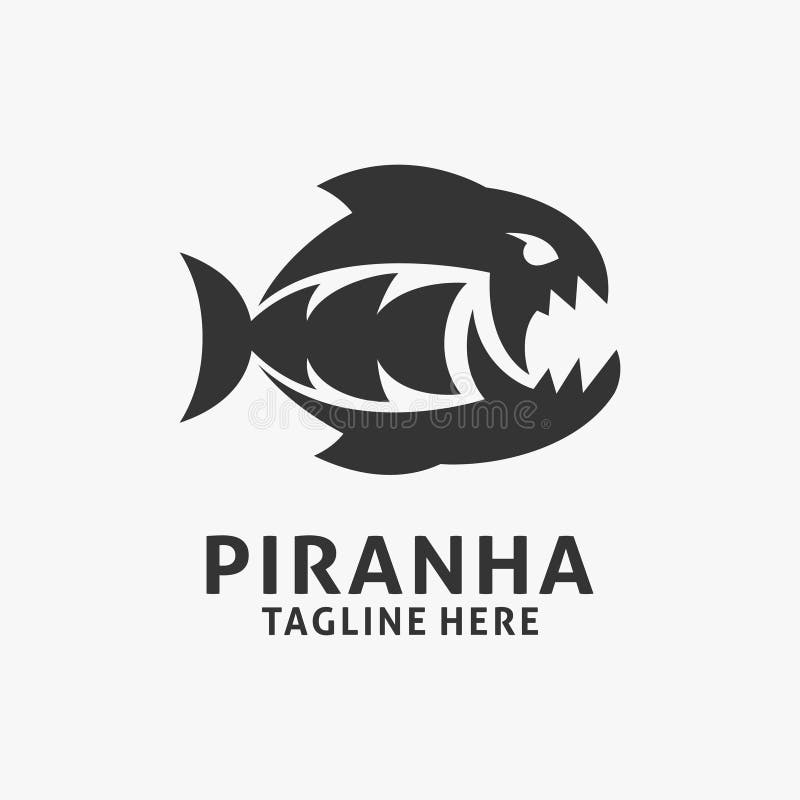 Piranha logo design stock vector. Illustration of fear - 236456629