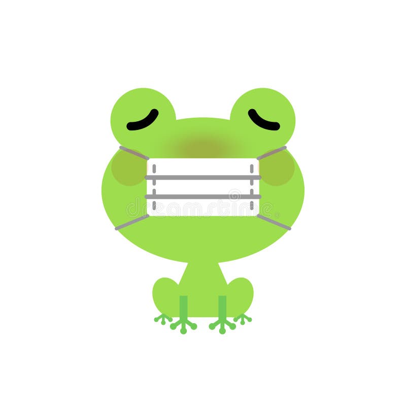 Cute Cartoon Frog Mask Face Stock Illustrations – 102 Cute Cartoon Frog ...