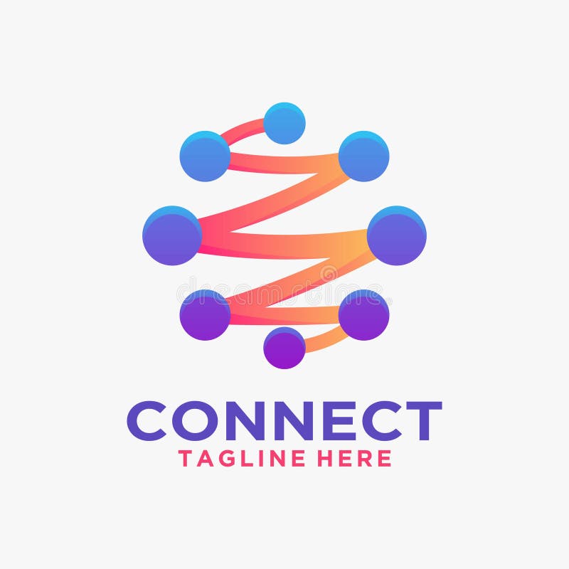 Tech connect logo design stock vector. Illustration of abstract - 238081201