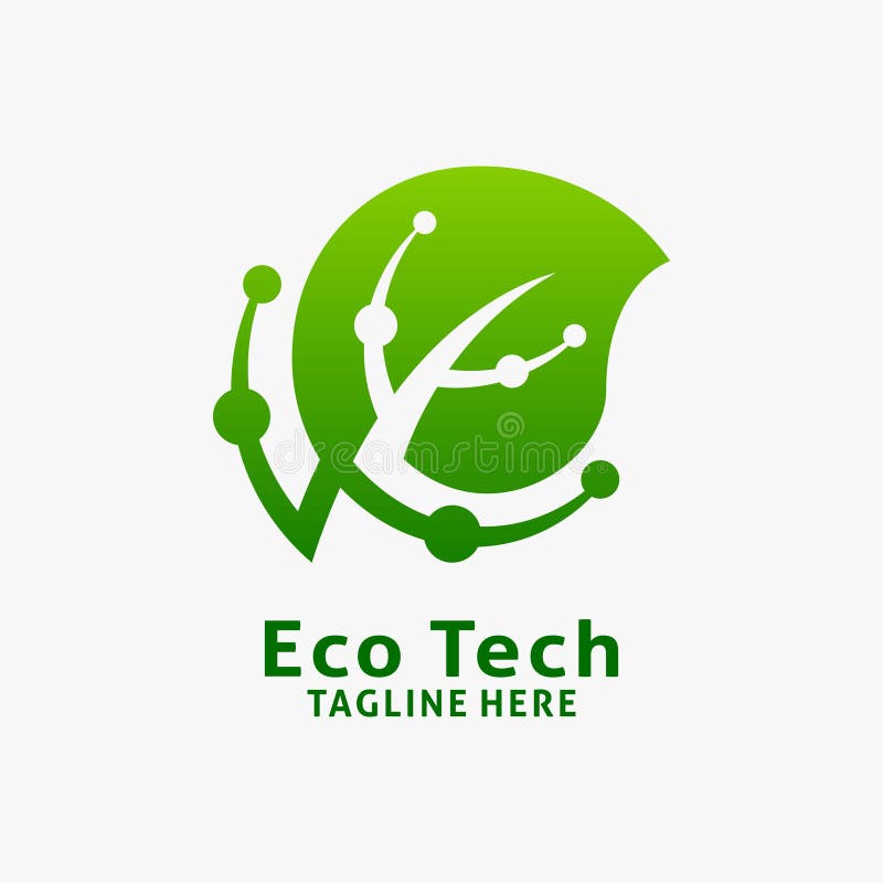 Eco tech logo design stock vector. Illustration of connection - 237706220