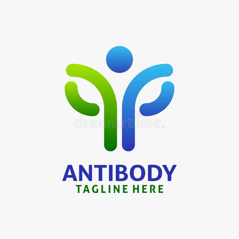 Healthy Antibody Logo Design Stock Vector - Illustration of human ...