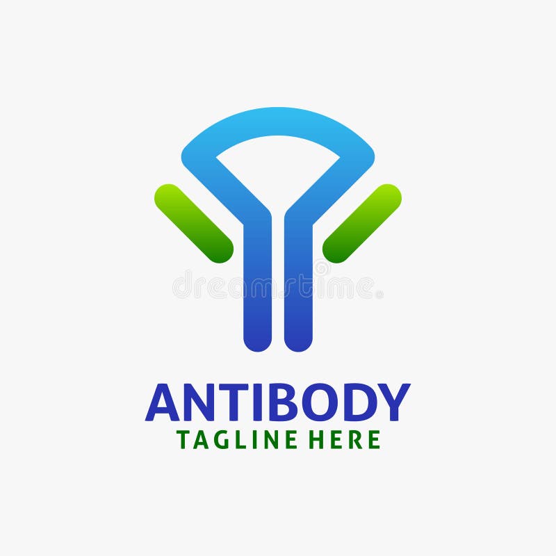 Healthy Antibody Logo Design Stock Vector - Illustration of coronavirus ...