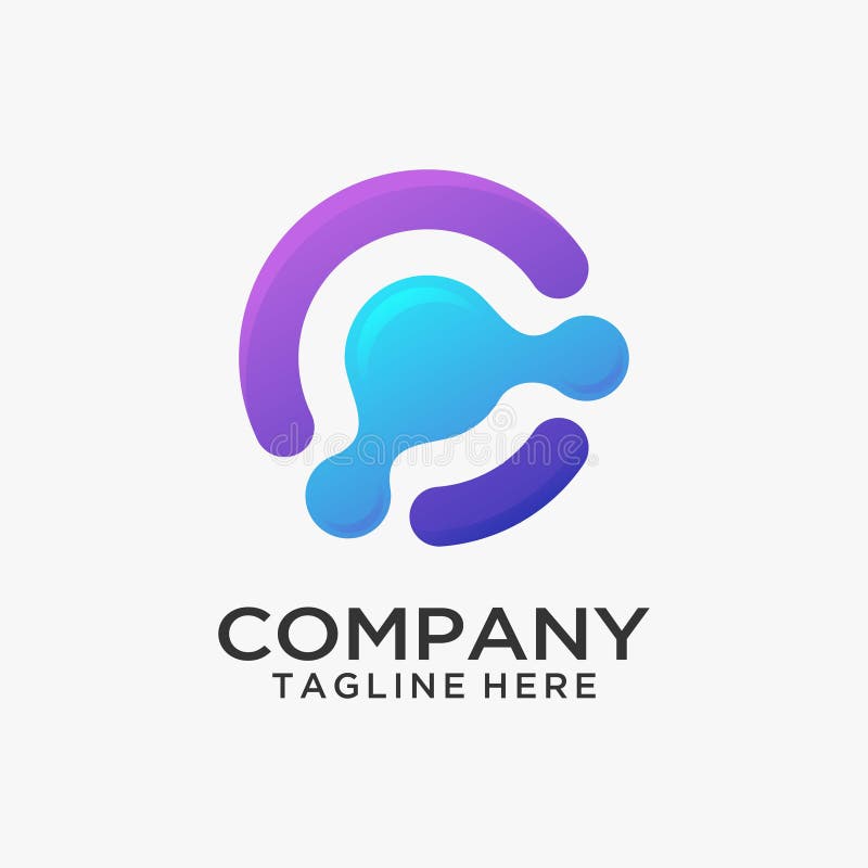 Round tech logo design stock vector. Illustration of future - 215188692