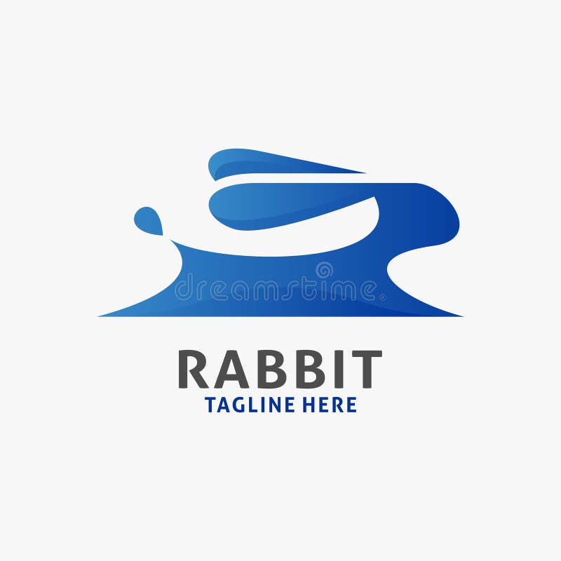 Rabbit run logo design stock vector. Illustration of bunny - 237770580