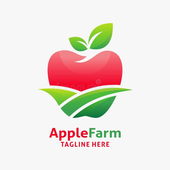 Apple farm logo design stock vector. Illustration of design - 237772649
