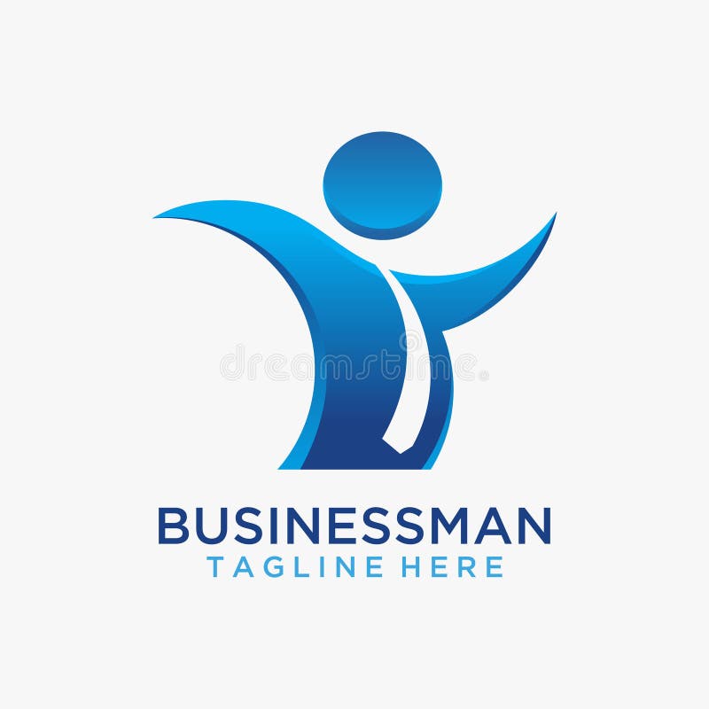 Professional Businessman Logo Design Stock Vector - Illustration of ...